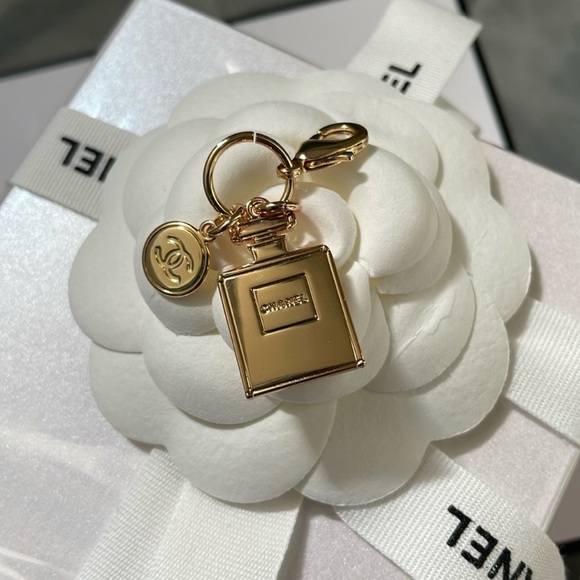CHANEL | Accessories | Chanel Gold Perfume Bottle Keychain Charm | Poshmark